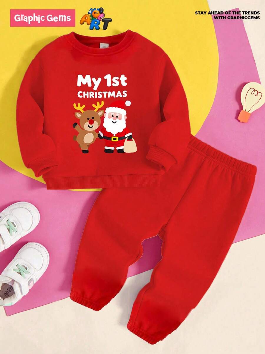GraphicGems Merry Christmas 2pcs/Set Toddler Boys' Casual Fashion ...