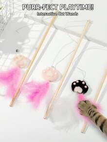 PETSIN Juguetes divertidos y lindos para gatos - Varita mágica con ...