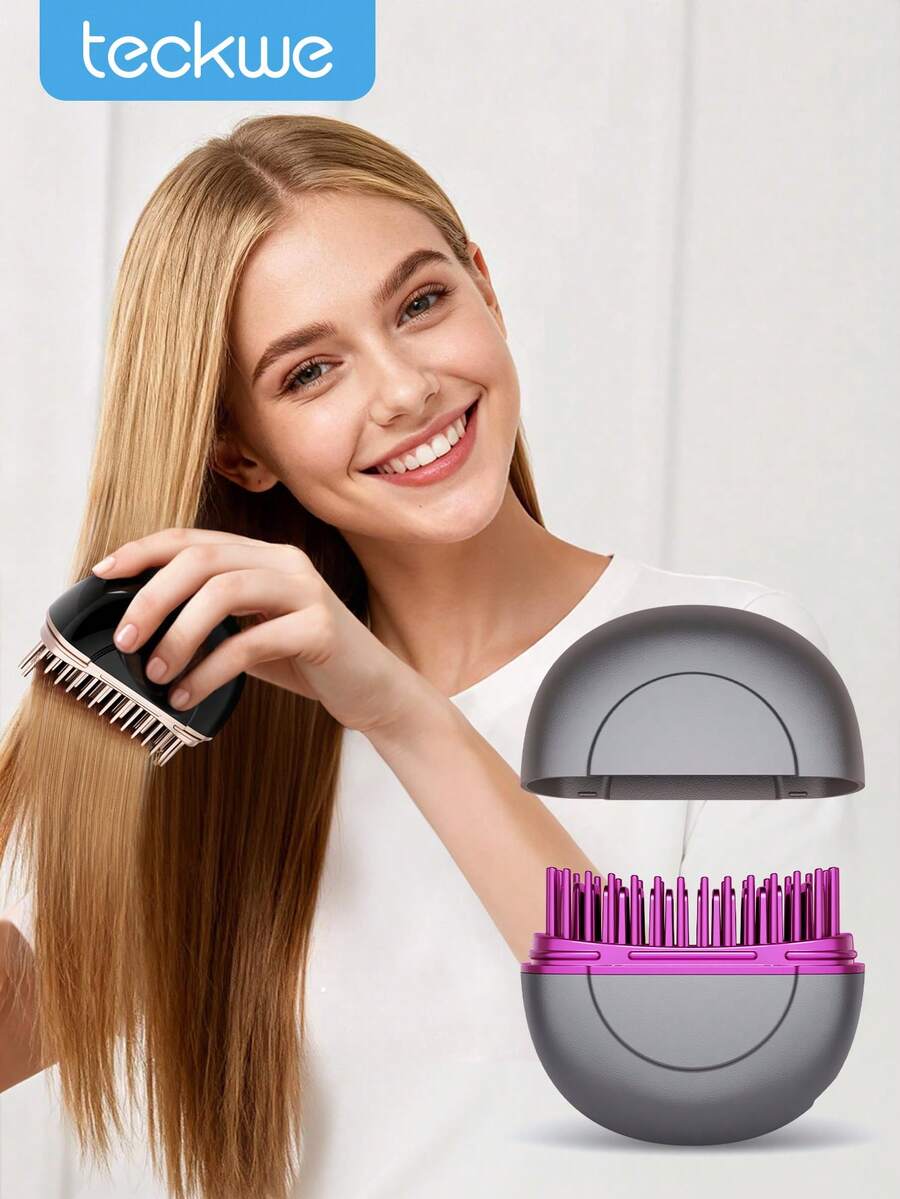 Teckwe Mini Portable Cordless Straight Hair Comb, Wireless Portable ...