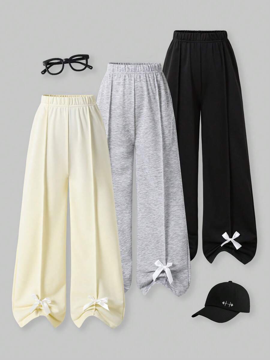 SHEIN ChillGRL 3 Peças Conjunto de Calças de Moletom Femininas, Estilo ...