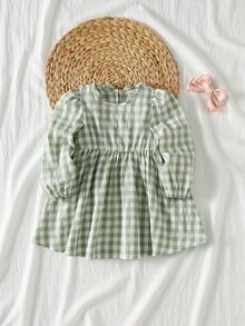 Loomiva Vestido de Manga Longa com Gola Redonda, Cintura Marcada, Laço ...