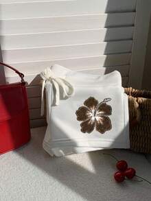 Comfortcana Brown Printed Pattern Drawstring Waist Slim Fit Casual ...