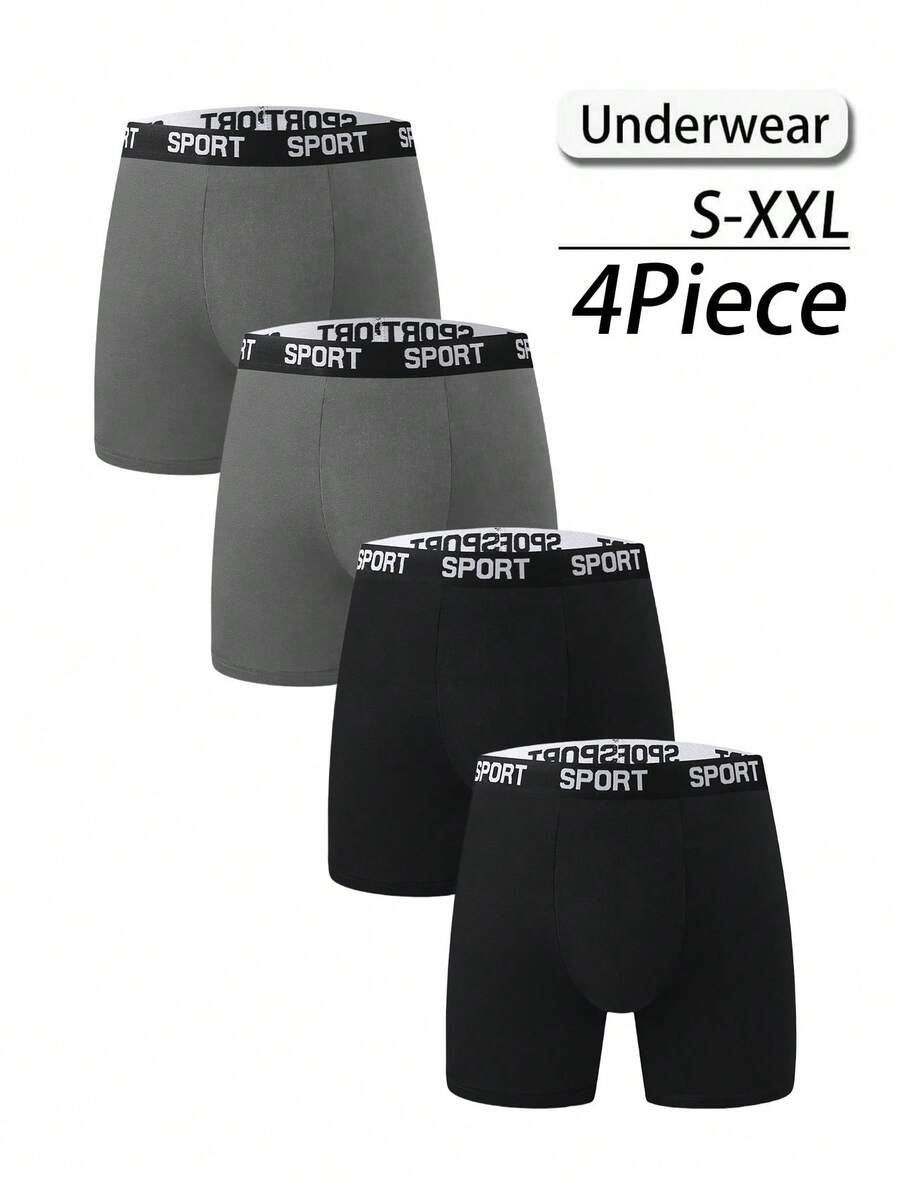 Velminro Bóxers informales con cintura con estampado de letras para ...