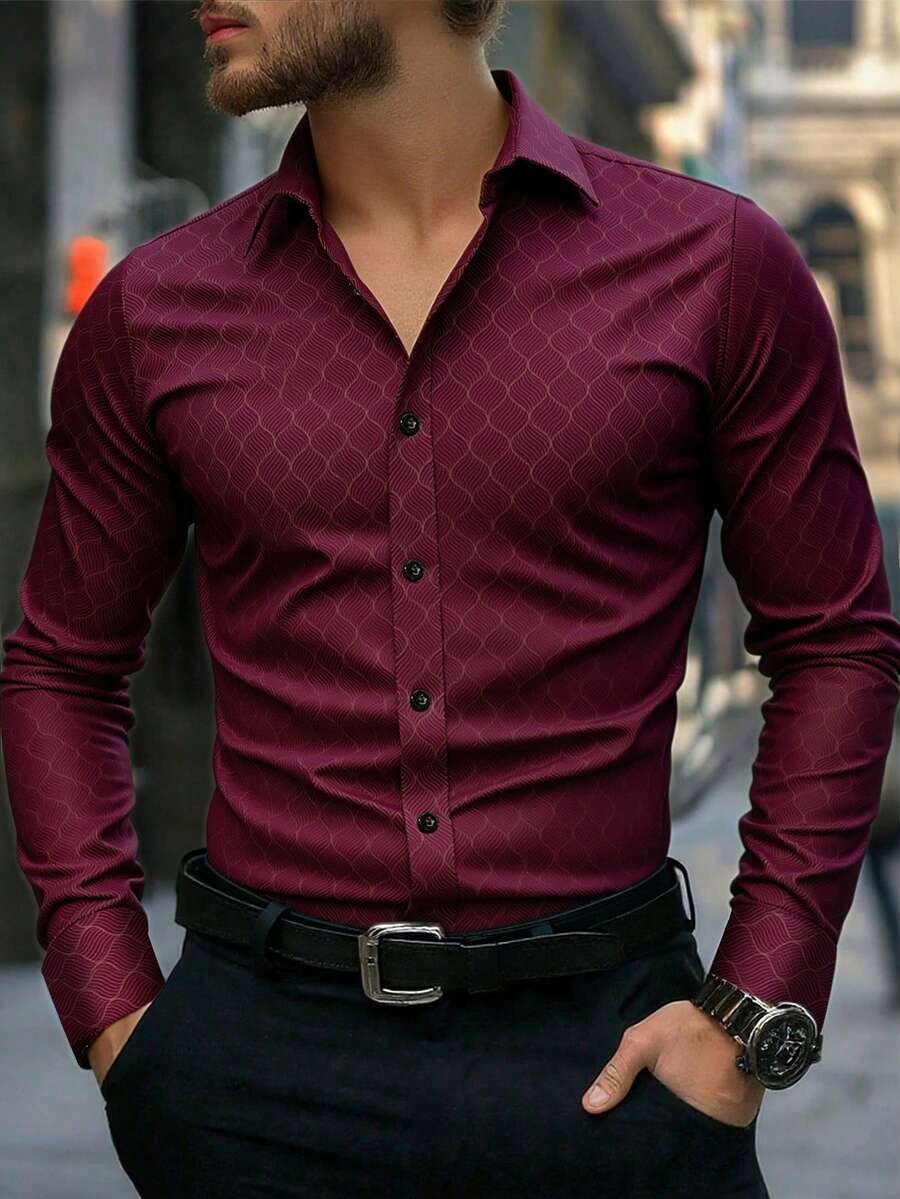 Manfinity Mode Men's Fashion Casual Business Commuting Men's Stand-Up ...