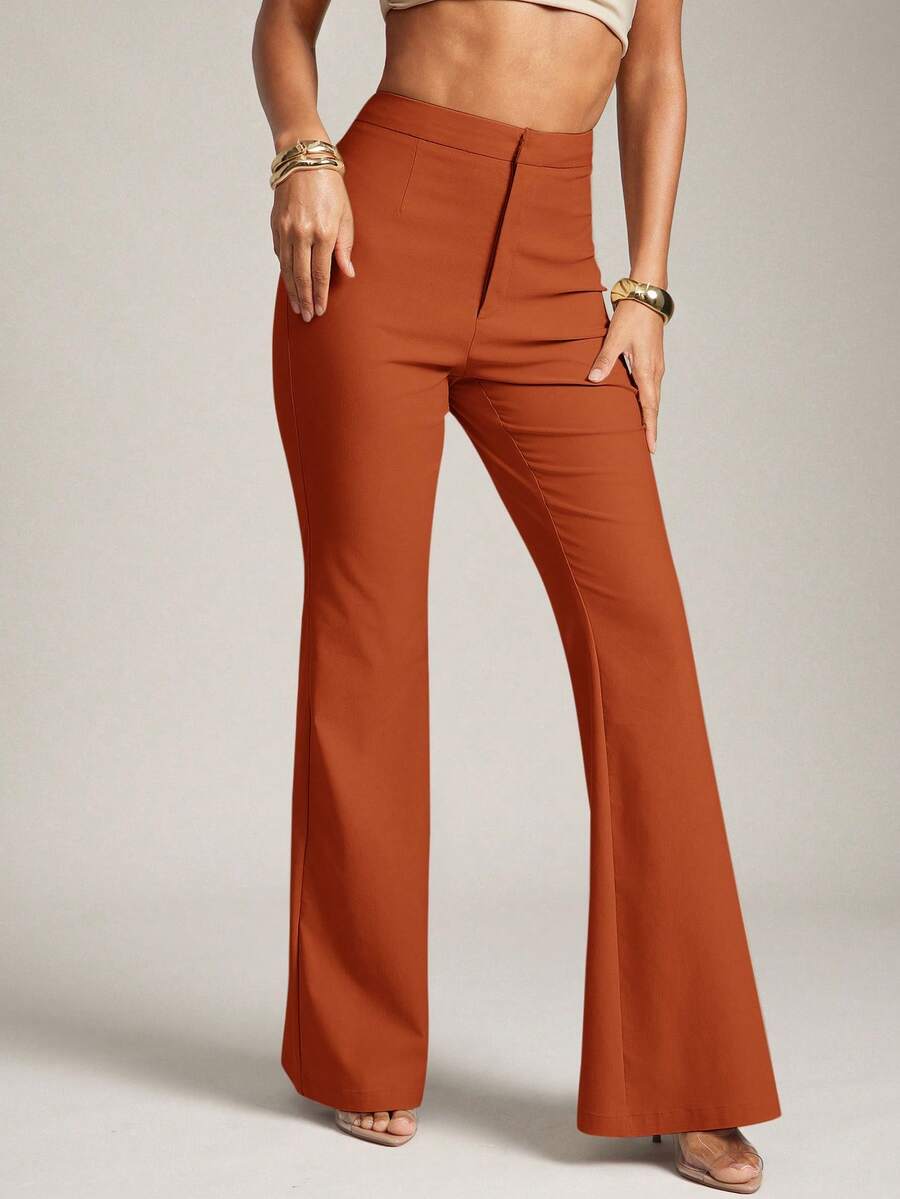 Hauture Sexy Summer Business Office Casual Solid Flare Leg Pants ...