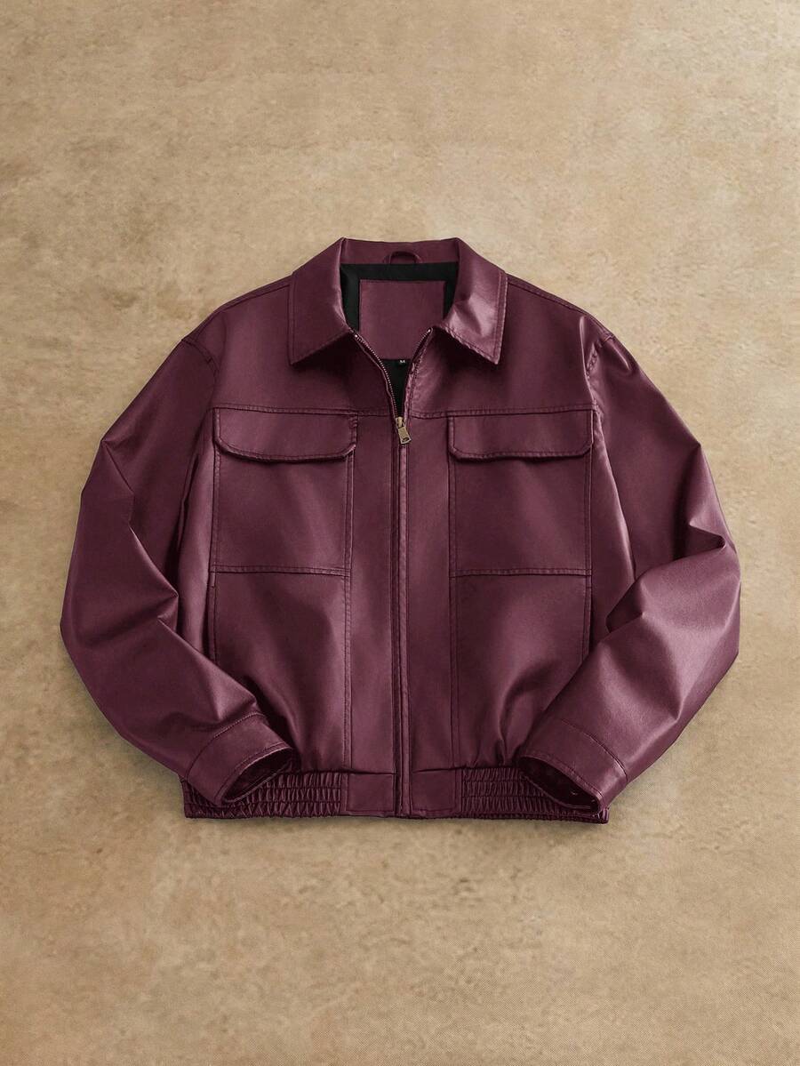 HIMLAND Chaqueta de cuero corta para hombre | Moda de Mujer | SHEIN México