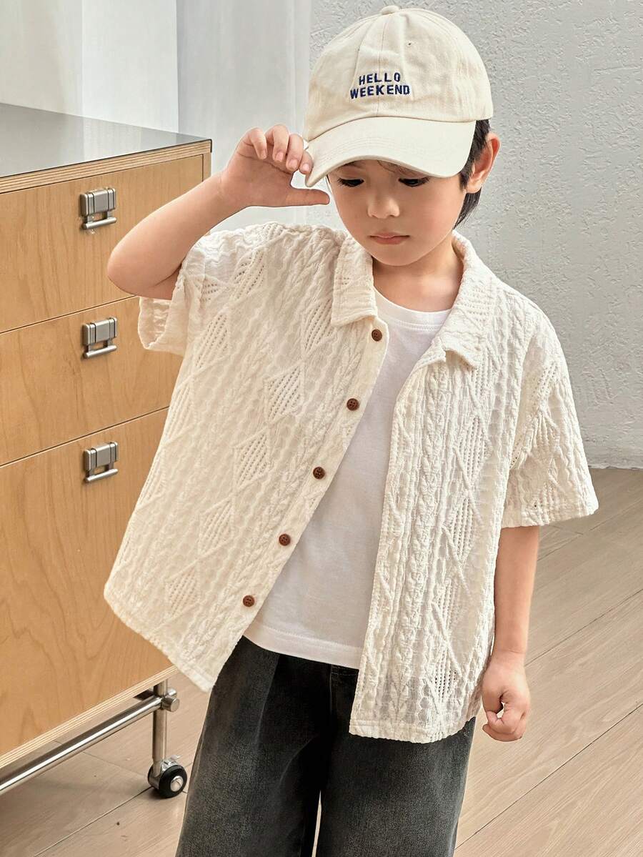 Kinder/Kleine Jungen Lässiges Alltagshemd mit bequemem Klapkragen und ...