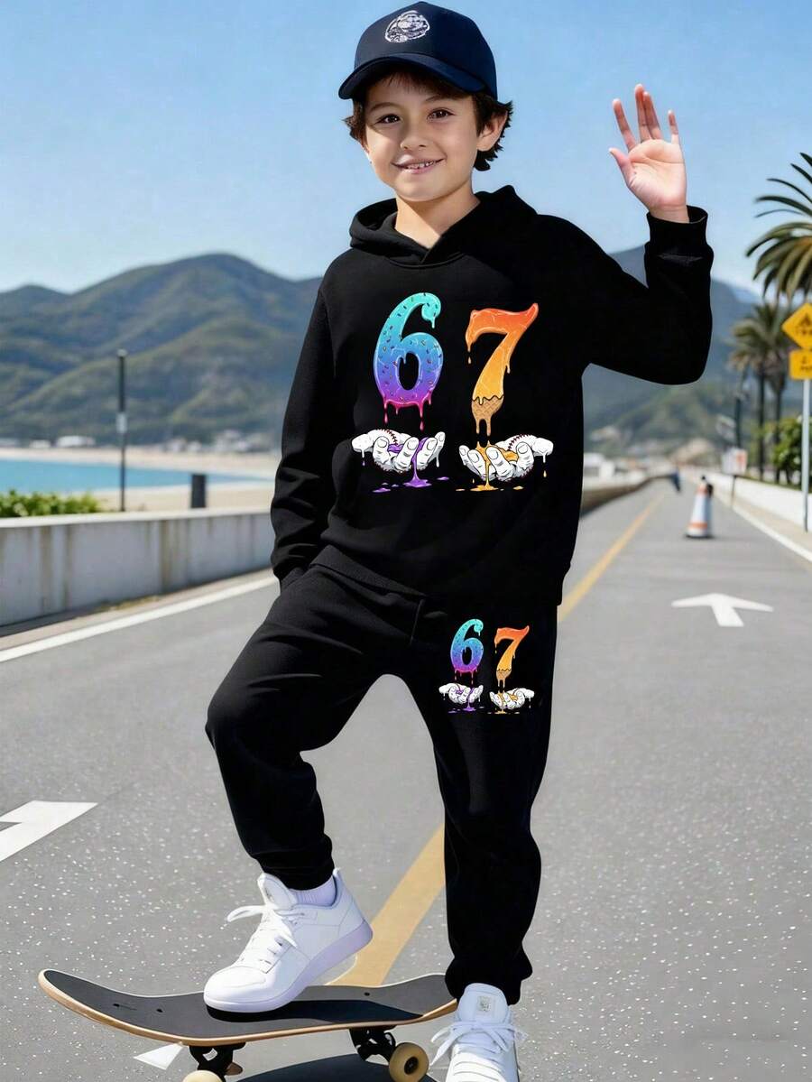 SHEIN Fantacosmos Cozy Fall & Winter Styles 2pcs/Set Boys Casual ...