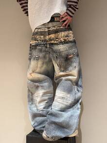 STEELVANCE Street Fashion Digital Print Leopard Belt, Y2K Style Pearl ...