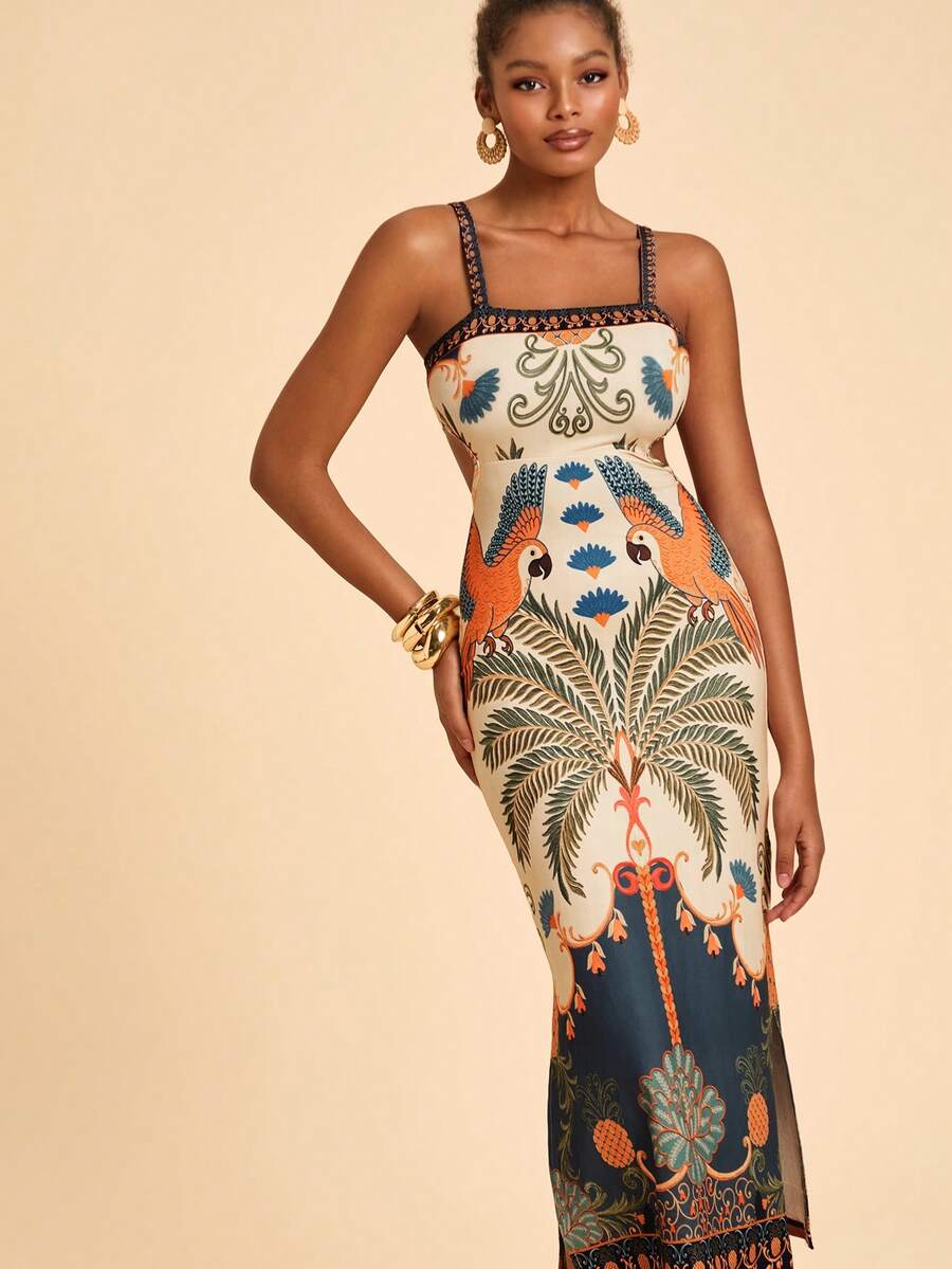 Travachic Tropical Print Vacation Dress, Spring Break Outfits, Summer ...