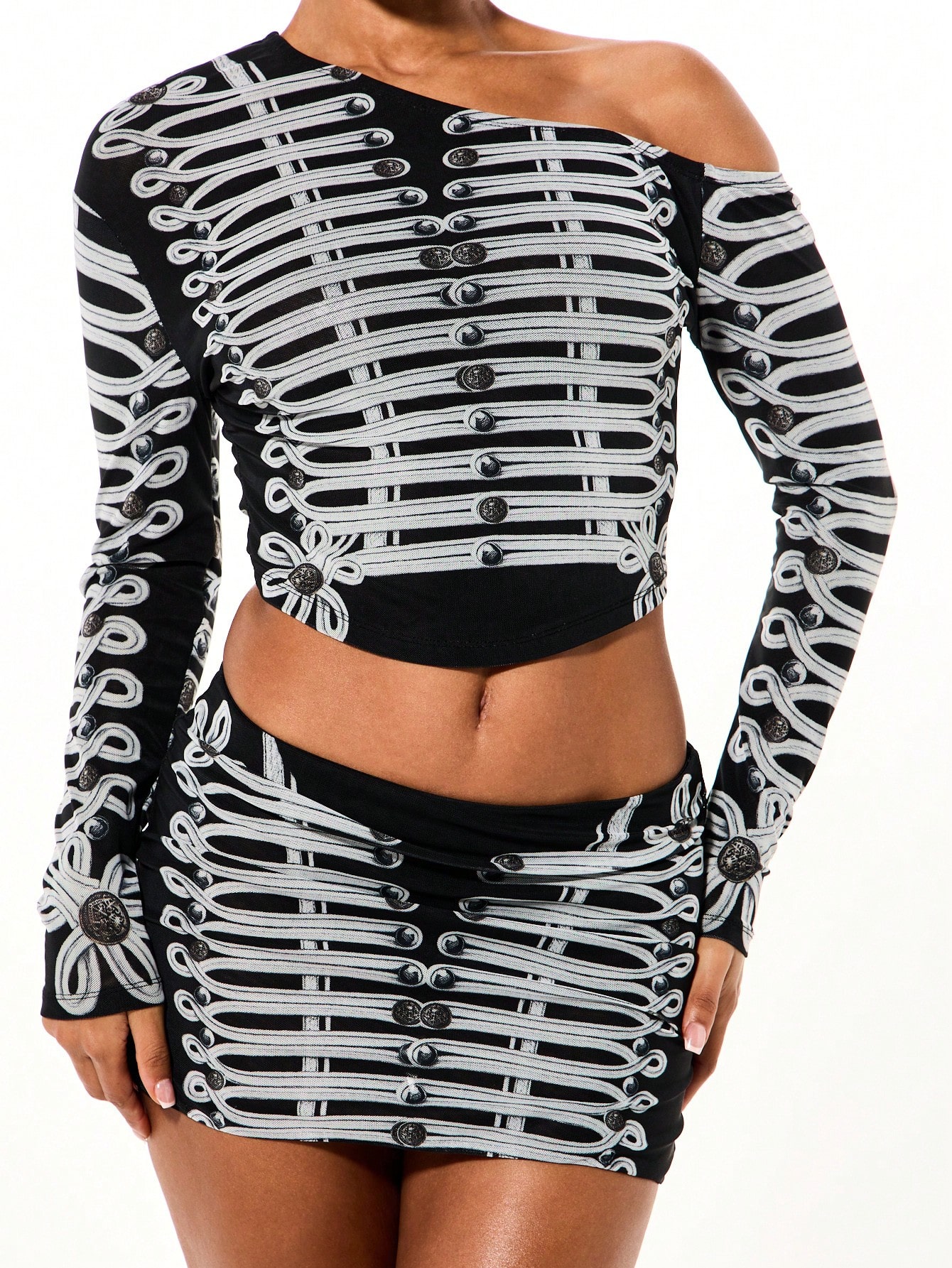 SUMWON WOMEN Y2K Gothic Lace Up Corset Mini Skirt With Metal Eyelets ...