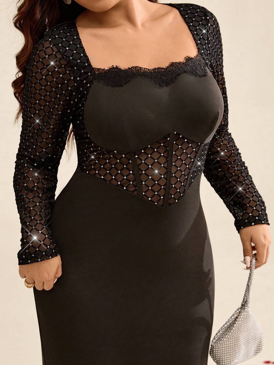 Auralis Plus-Size Ladies' Dress, Date Women's Wear, Romantic Date Lace ...