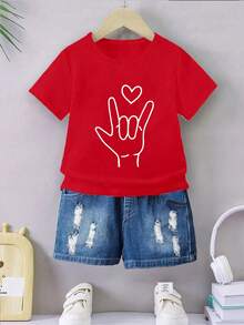 Young Boy Casual Comfortable Fashion Minimalist Creative Funny Heart ...