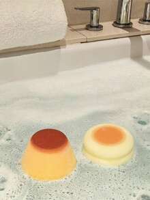 Joivida Esponja de Banho em Formato Fofo de Pudim Soufflé, Aumentada e ...