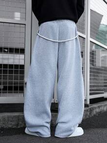 PAVTROS Calça de Moletom Casual Larga Masculina para o Dia a Dia ...