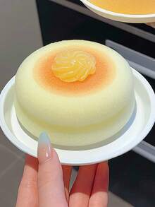 Joivida Esponja de Banho em Formato Fofo de Pudim Soufflé, Aumentada e ...