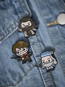 HARRY POTTER X SHEIN Broche de Metal com Figura de Desenho Animado ...