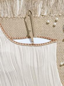 Conjunto de traje de baño de una pieza con decoración de conchas ...