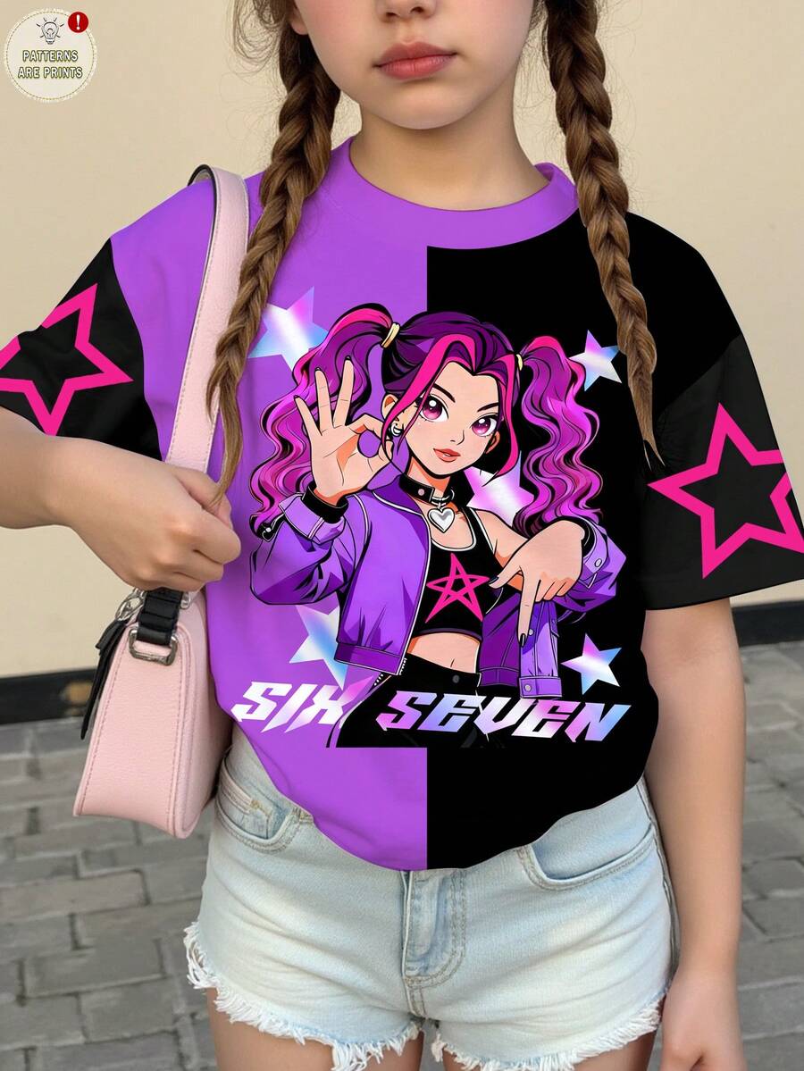 Tween Girls' Fashionable Personalized Colorful K-POP Girl Group Letter ...