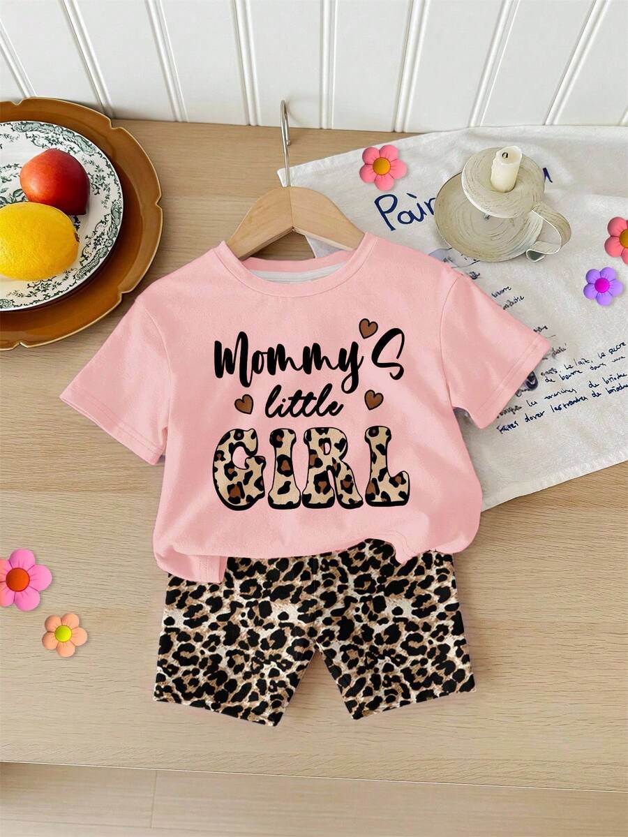 Mama's Little Girl, Cream White, Retro Leopard Print, Baby Girl Casual ...