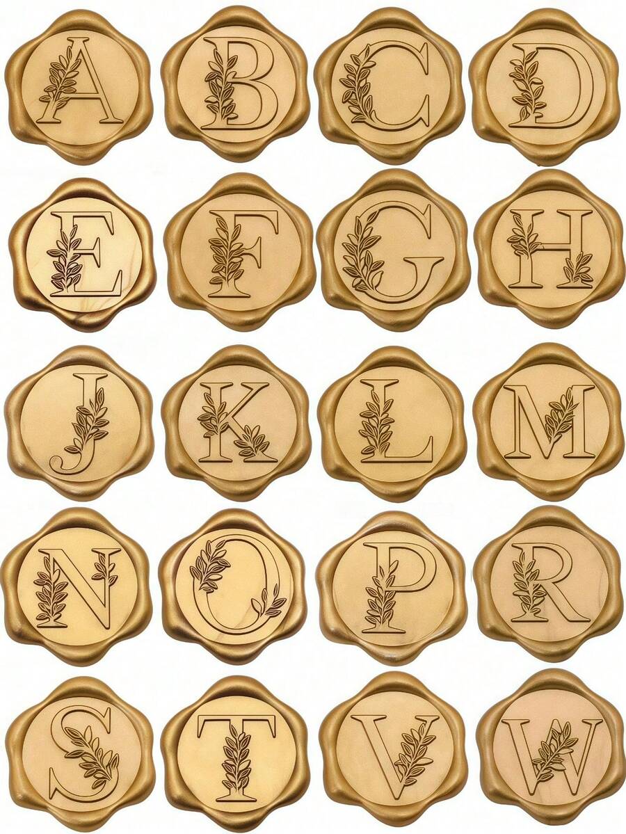 50 Peças Adesivos de Lacre de Cera com Letra, Adesivos de Lacre de Cera ...