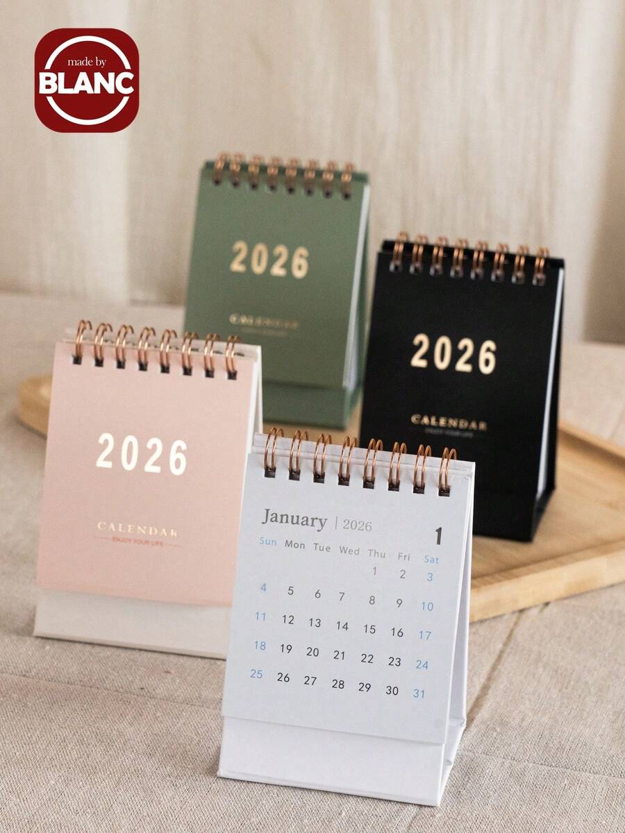 Calendario de escritorio minimalista de unicolor Morandi 2026 ...