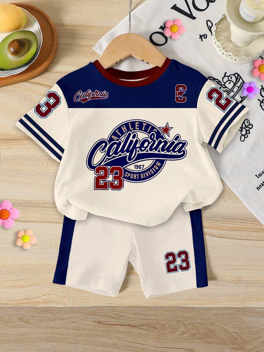 SHEIN 1 Set Baby Girls Casual Vintage Letter & Number Badge California ...