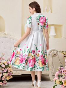shein-teen-girl-woven-floral-print-patchwork-ruffle-trim-elegant
