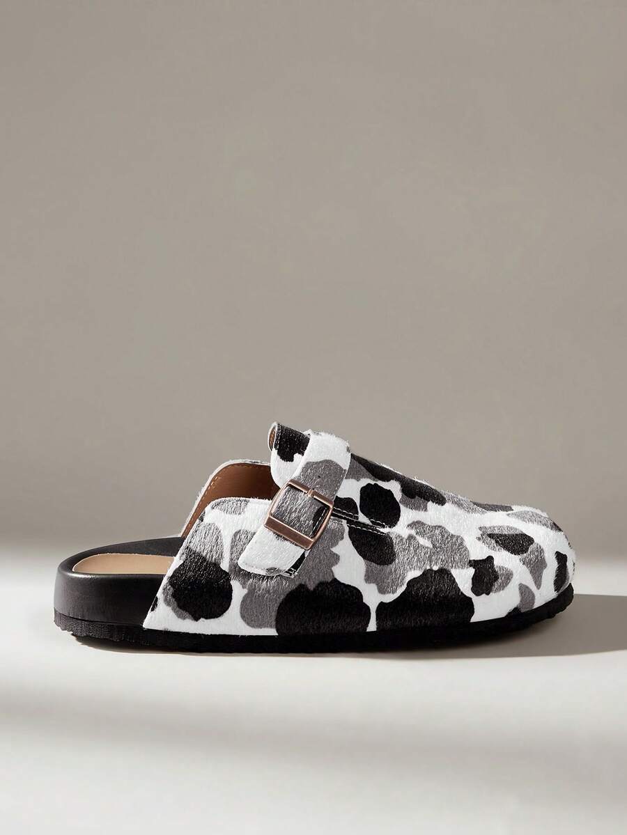 Solecia Women's Autumn/Casual Flat Shoes With Cow Pattern And Buckle ...