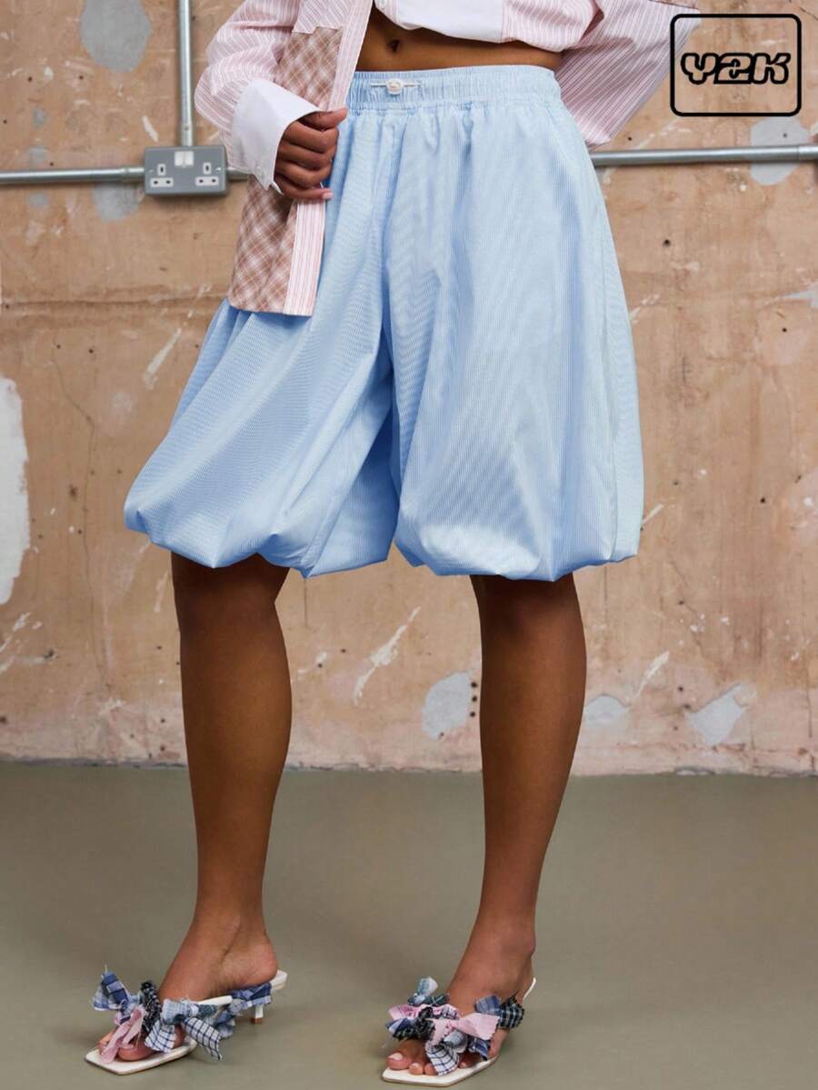 COUREZ Gestreifte Puffball Shorts / Sommer Outfits für Frauen Sommer ...