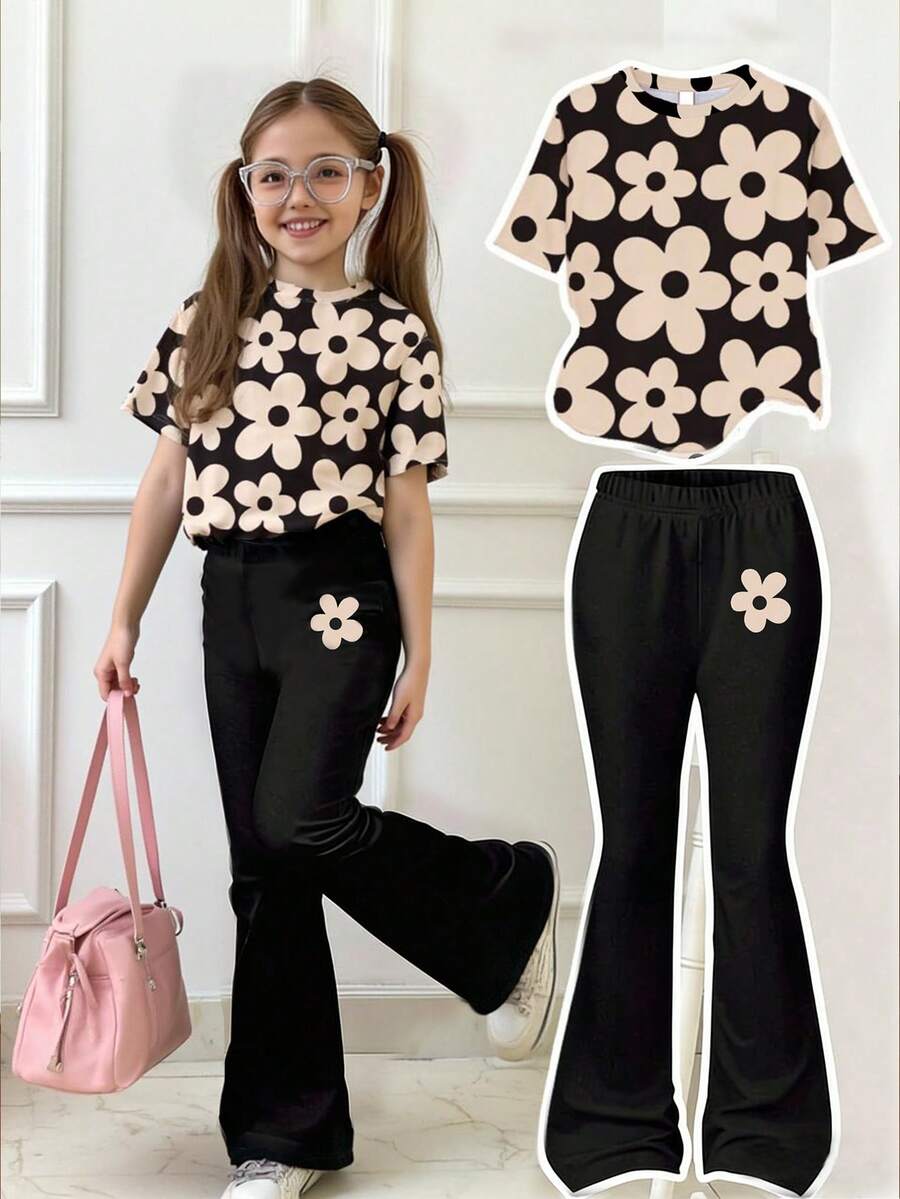 2pcs/Set Girls Casual Chic Creative Personalized Fresh Minimalist Black ...