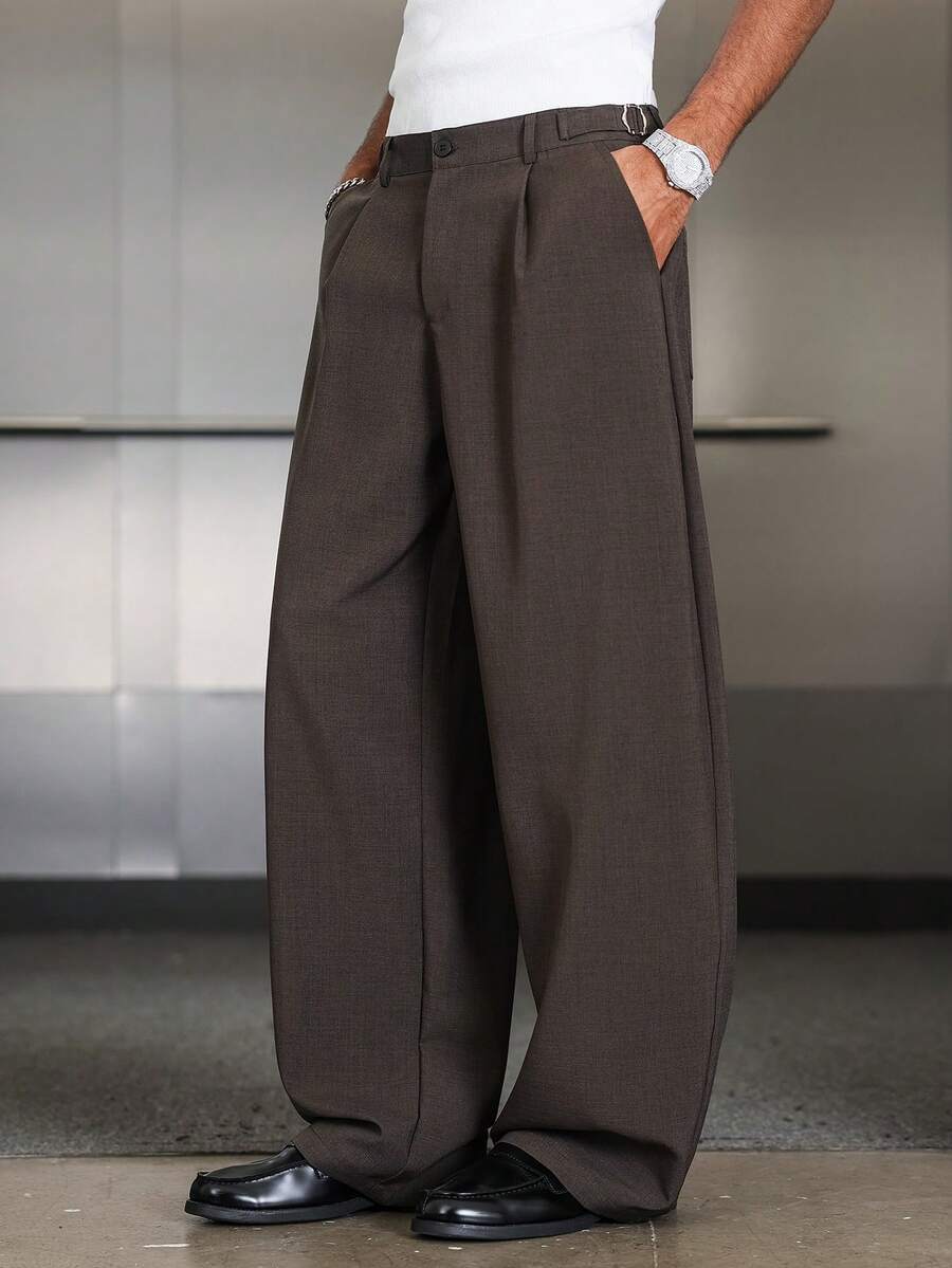 PAVTROS Calça Casual Versátil de Cor Sólida para Homens | SHEIN Brasil