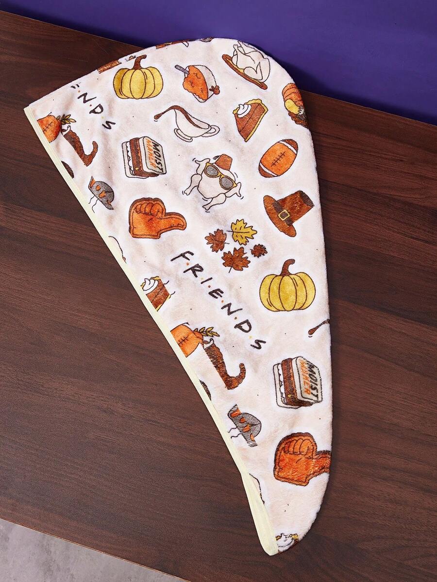 FRIENDS X SHEIN Touca de Secagem de Cabelo Amarela Fofa com Estampa ...