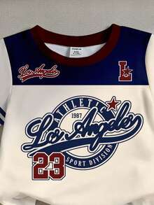 1 Conjunto Bebê Meninos Estilo Esportivo Casual Numérico 23 e Impressão ...