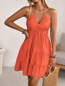 Wandoria Women's Summer Tropical Red Orange Vacation Holiday Holiday ...