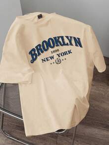 Manfinity Joysei Camiseta Casual de Manga Curta com Gola Redonda ...