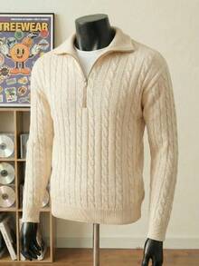 Manfinity Joysei Herren einfarbiger Pullover mit halber ...