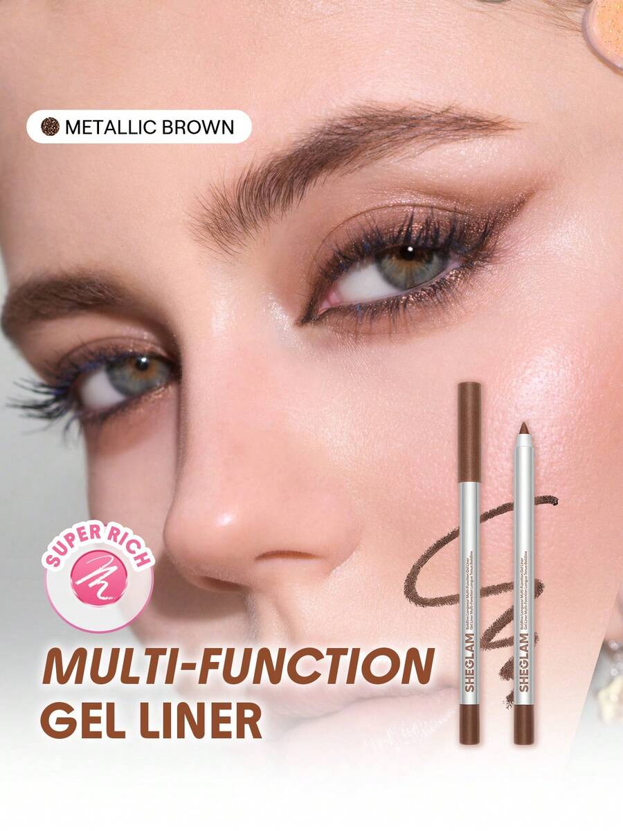 SHEGLAM Boldline Longwear Multi-Function Gel Liner-Metallic Brown Brand ...