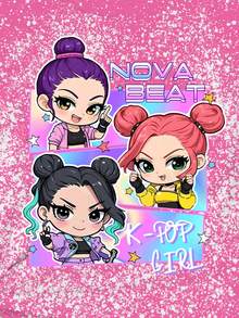 Girls' Casual Creative Personalized Refreshing Cute Minimalist Fuchsia ...