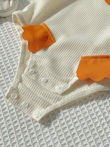 SHEIN Conjunto de Macacão de Manga Curta Colorblock com Pinguim Fofo ...