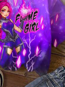 Tween Girls' Fashionable & K-POP Girl Group Letter & Star Print Casual ...