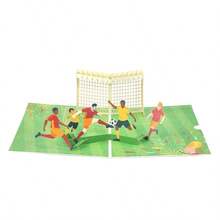 Joivida 1pc 3D Football Birthday Card, Paper Carved Birthday Blessing ...