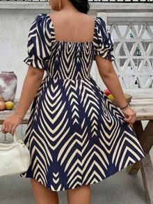 EMERY ROSE Women Plus Size Navy Blue Summer Boho Beach Holiday Square ...
