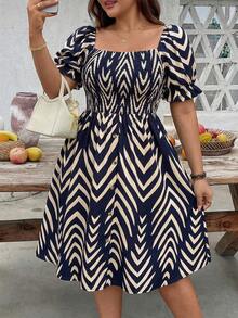 EMERY ROSE Women Plus Size Navy Blue Summer Boho Beach Holiday Square ...