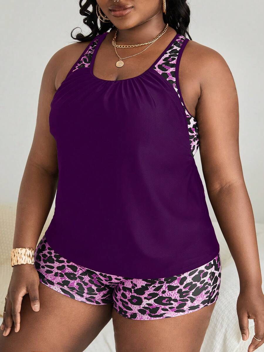 Swim Lushoire Conjunto de tankini de traje de baño de talla grande con ...
