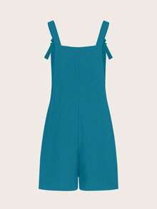 SHEIN LUNE Solid Color Sleeveless Casual Boho Loose Textured Jumpsuit ...
