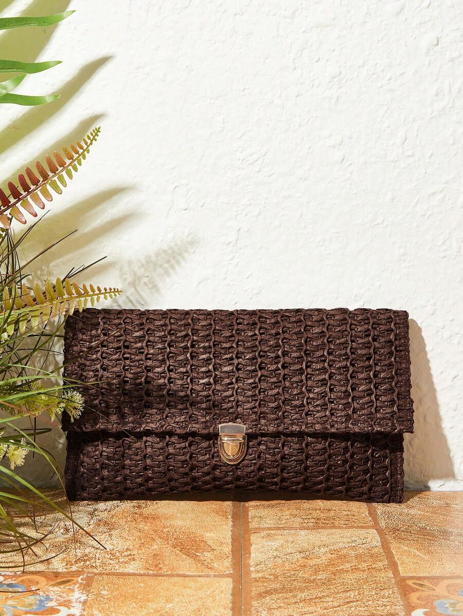 SHECARRY Ladies, Women Clutchs, Straw Bag, Straw Woven Bag, Fashionable ...