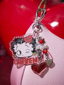 Betty Boop x SHEIN 1PC Betty Boop Red Sweet Cool Style Cute Broken ...