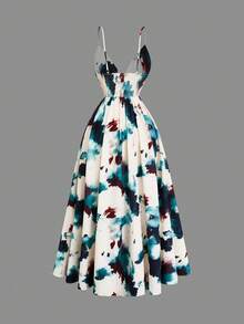 Franclia Vestido maxi elegante branco de verão para festa no jardim e ...