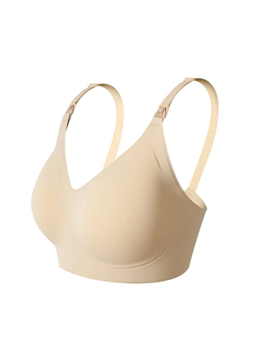 Moonlight&Mama 1pc Seamless Plus Size Maternity Nursing Bra With ...